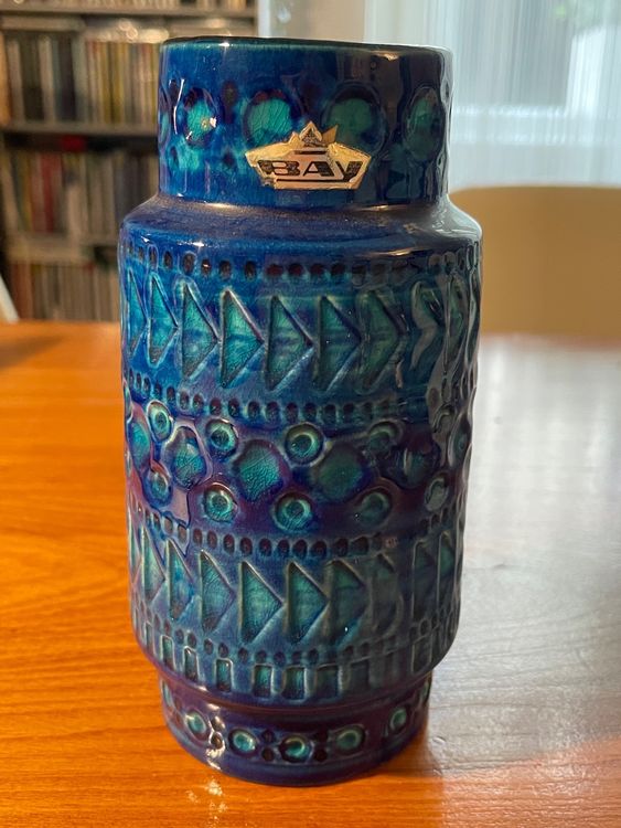 Vase Keramik Bay W-Germany blau | Kaufen auf Ricardo