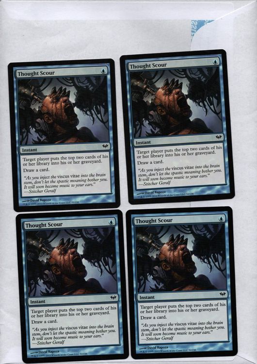 MtG, Magic the Gatering 4x Thought Scour | Kaufen auf Ricardo