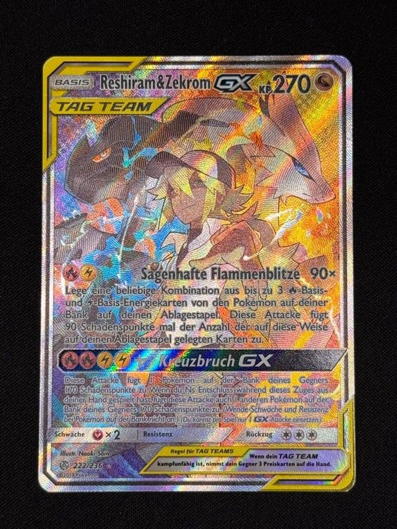 Pokemon Reshiram & Zekrom GX 222/236 -Cosmic Eclipse -DE-NM (Gebraucht) in Bürglen UR für CHF 99 ...