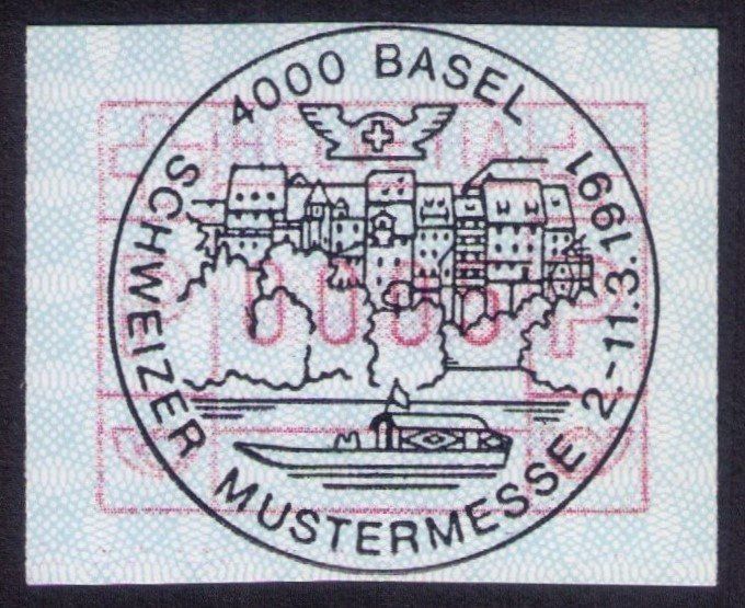 ATM 7Ax_4000 Basel_SONDER-Vollstempel 2.-11.3.91_MUSTERMESSE (Gebraucht ...