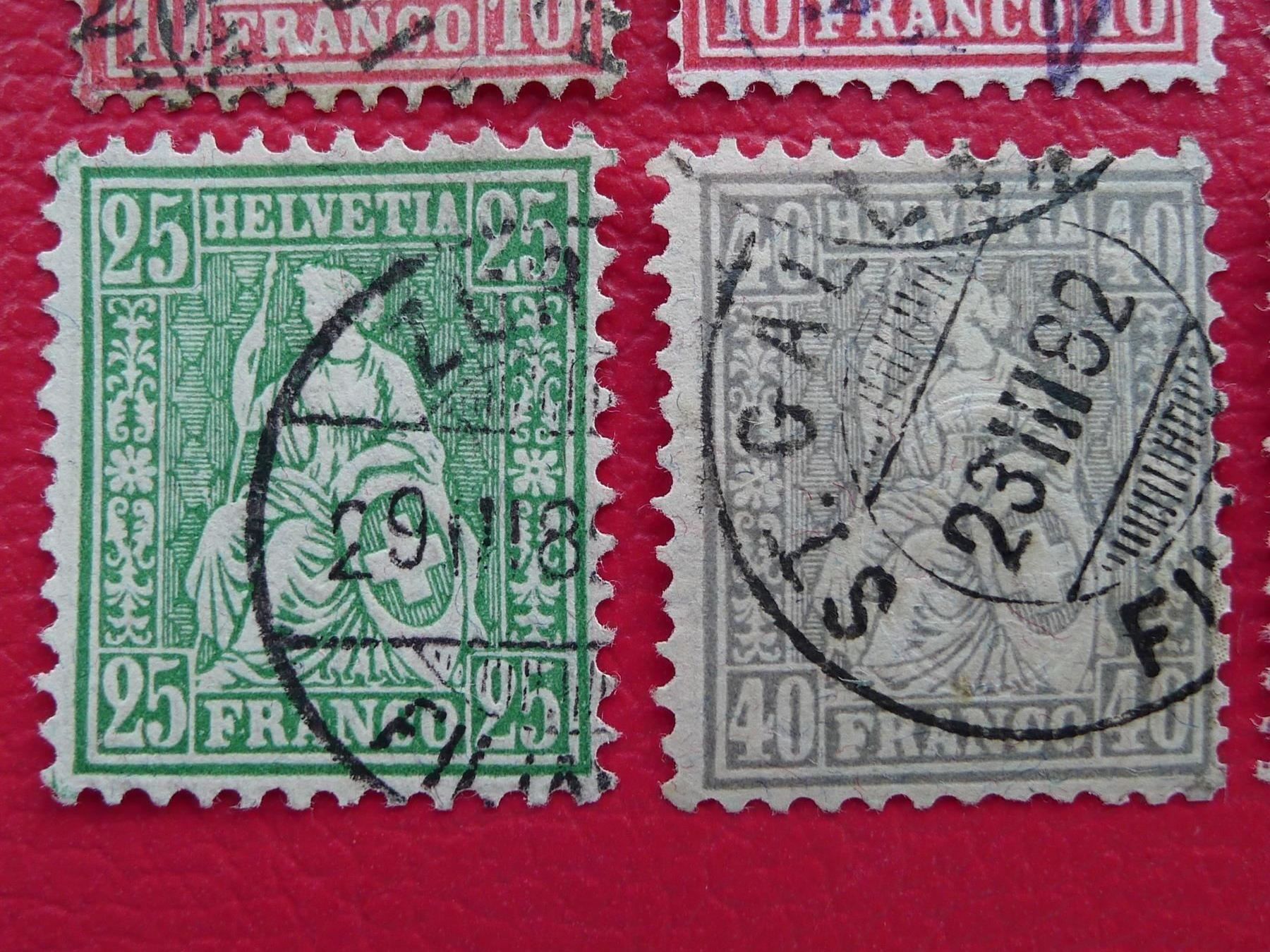 1882, Nr.44-52, Faserpapier-Serie mit 2 Attesten, Kat 8800.- (Gebraucht ...