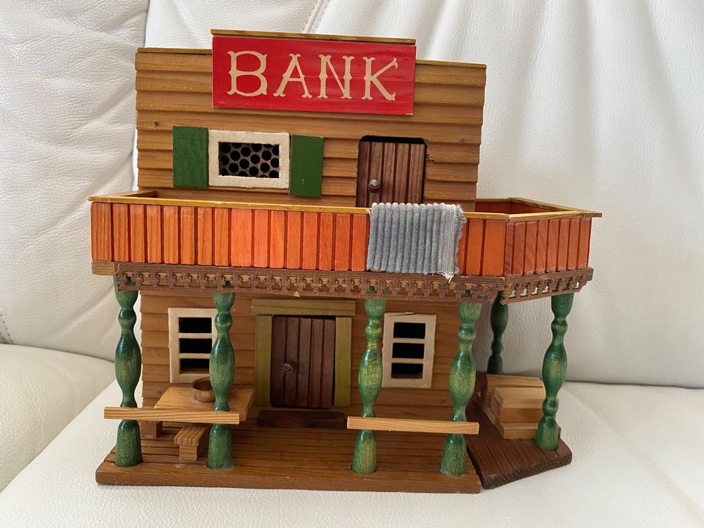 Wilder Westen Bank-Gebäude aus Holz farbig vintage | Kaufen auf Ricardo