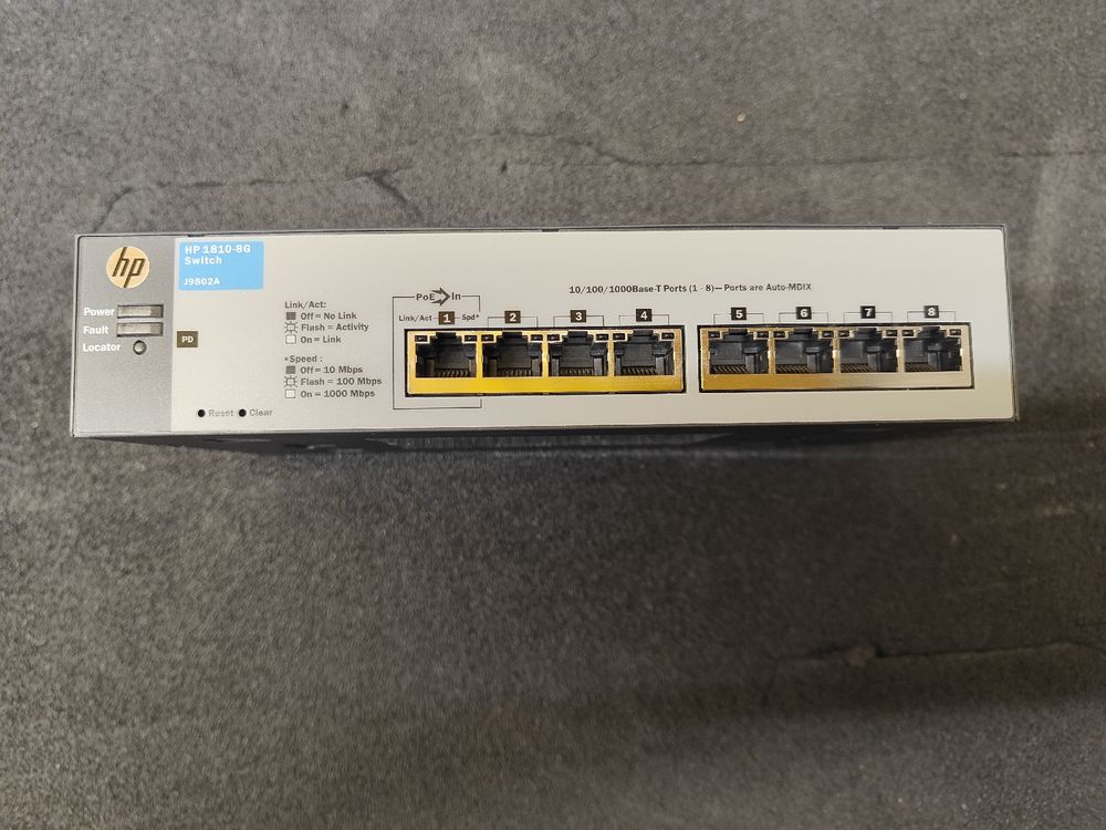HP 1810-8G Switch J9802A, Top Zustand, Inkl. Netzteil! (Gebraucht) in ...