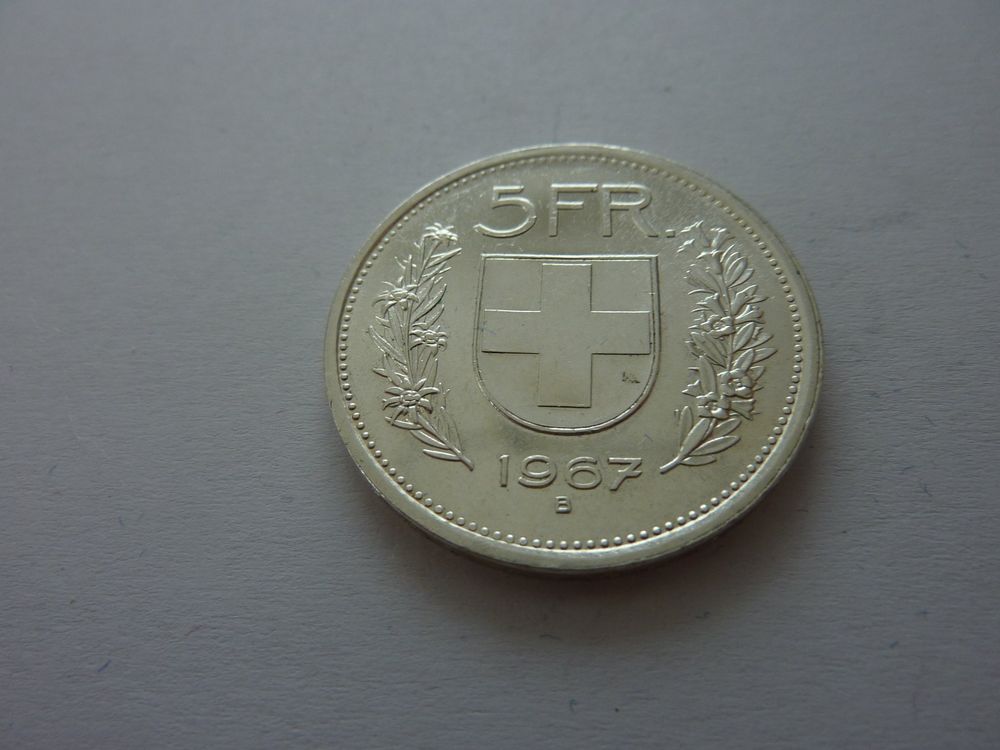 Ver. Randinschrift : 5 Fr. 1967, 3 * Sterne vor Gesicht !! | Kaufen auf Ricardo
