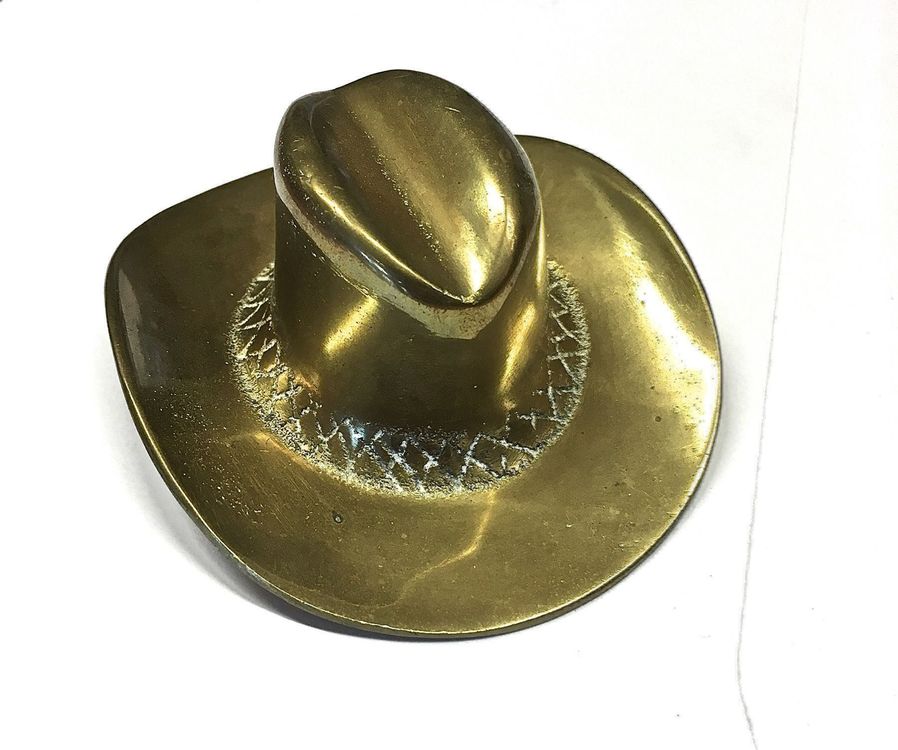 Cowboy-Hut texanisch ( Messing ) (Neu (gemäss Beschreibung)) in Horn ...