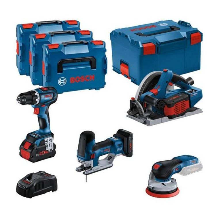 Bosch Profi Set 18V Combo Kit (1 x 4Ah, 2 x 5.5Ah) Schreiner (Neu und ...
