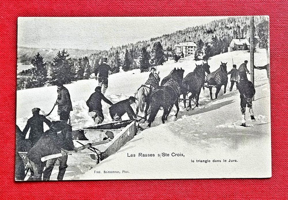 Les Rasses s/Ste Croix - Schneepflug mit Pferden (Gebraucht) in Rothrist für CHF 32 – mit ...