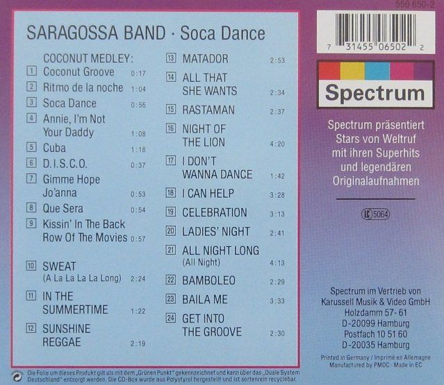 Saragossa Band - Soca Dance | Kaufen auf Ricardo