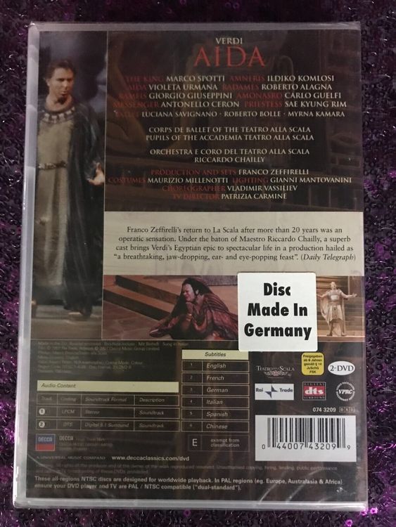 Verdi: Aida (Riccardo Chailly) > 2-DVD's + Booklet
