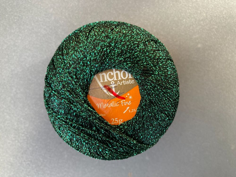 Metallic-Garn: Metallic fine von Anchor, 3 Knäuel à 25 g (Neu (gemäss ...