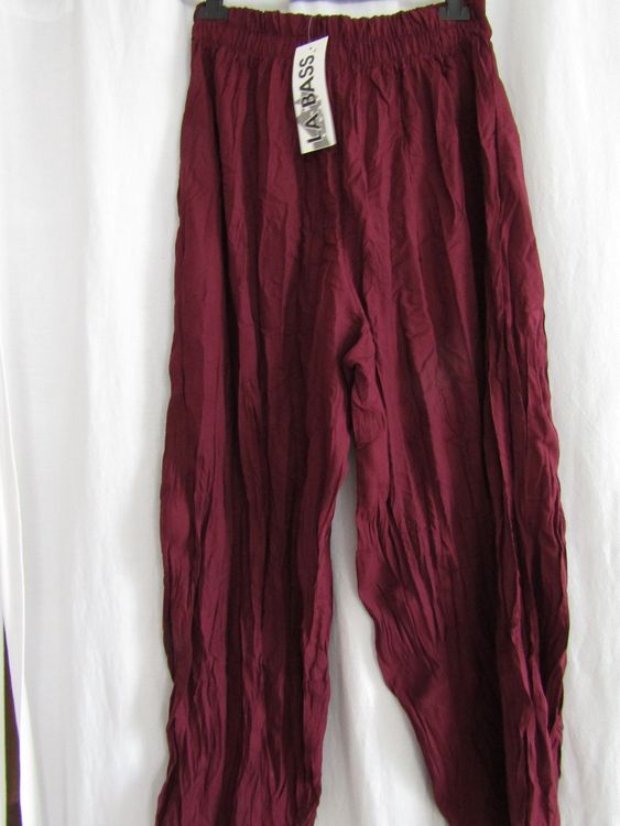 Gr. 50/60,federleichte Crincle-Hose Bordeaux LaBass, Taschen | Kaufen ...