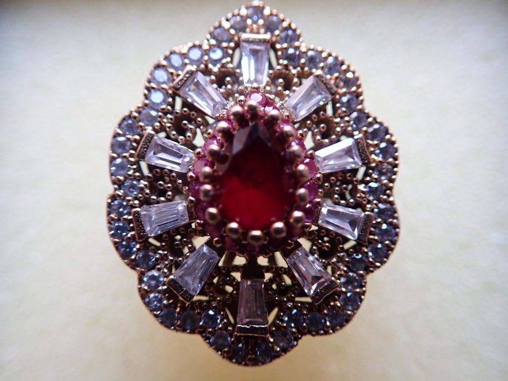Alter Ring Rubin Granat Silber 925 ab 1- (Gebraucht) in Lugano für CHF ...