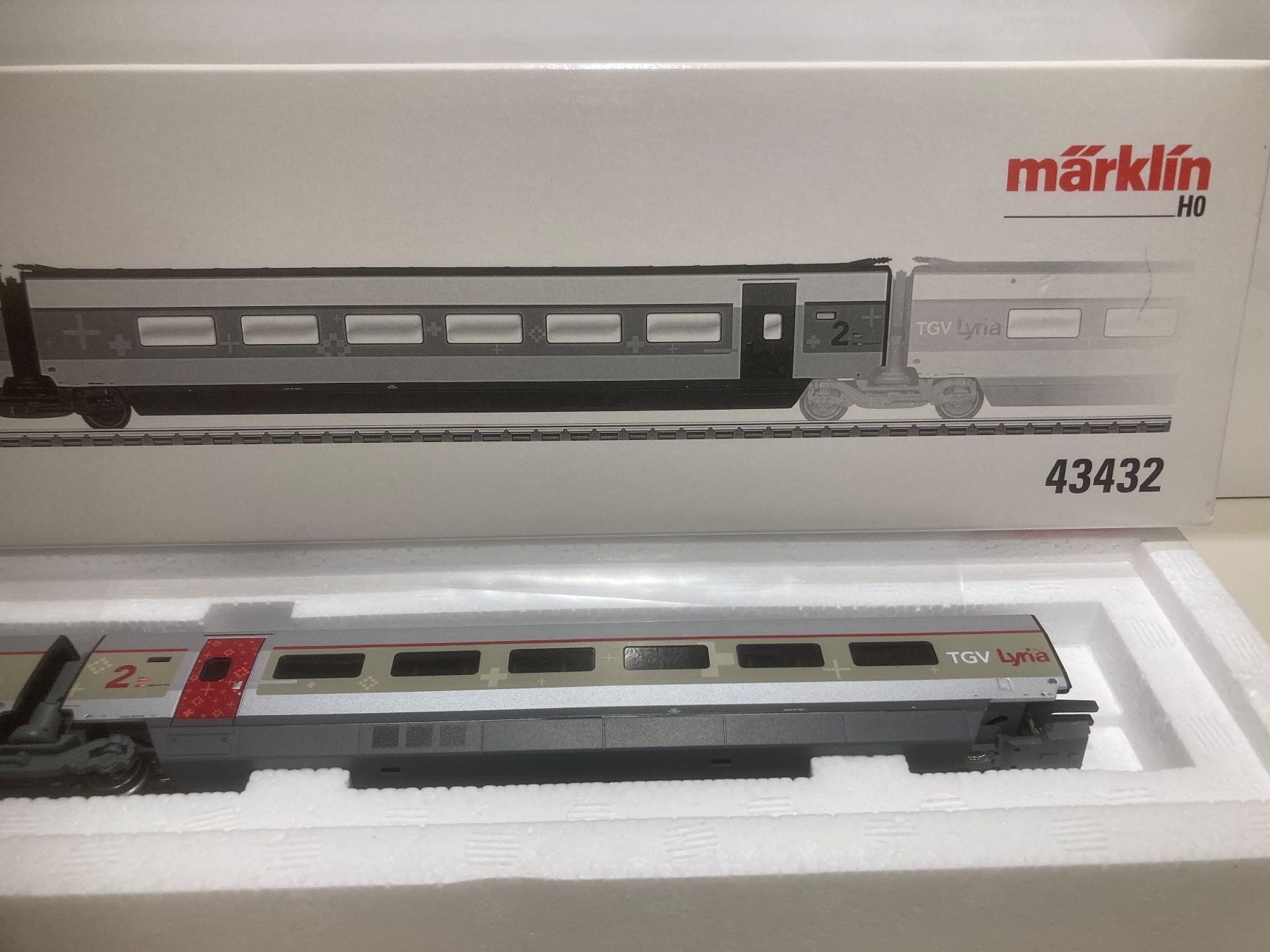 SNCF SBB TGV Lyria Wagen Set 2 Märklin 43432 H0 AC (Neu (gemäss ...