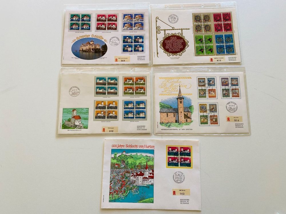 5 x Pro Patria Grossbrief Viererblöcke tolle Stücke (Neu und originalverpackt) in Müswangen für ...