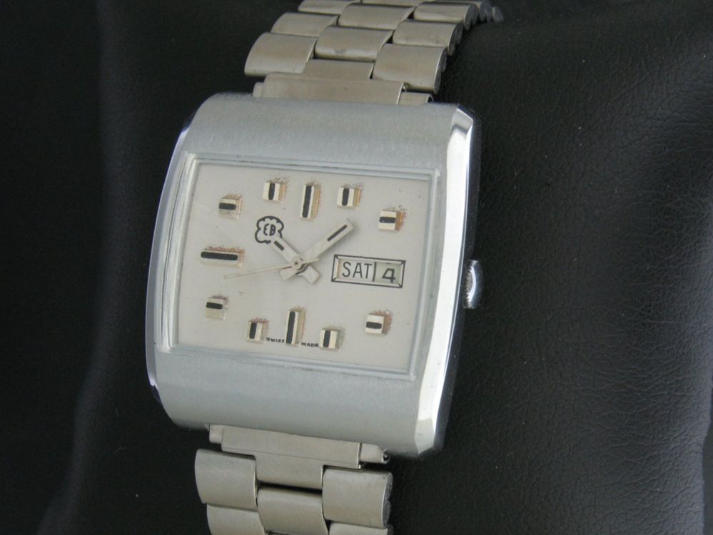 Bettlach Watch EB um 1970er Jahre Day & Date ungetragen (Neu (gemäss ...