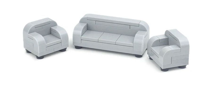MOC Sofa mit 2 Sesseln (Lego-kompatibel) | Kaufen auf Ricardo