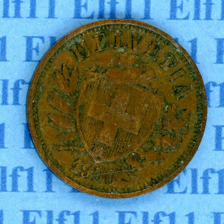 CHF___0.02 1930 Abart (Verdrehung 15 Grad) ss-vz 2 Rappen (Gebraucht) in Widnau für CHF 25 – mit ...