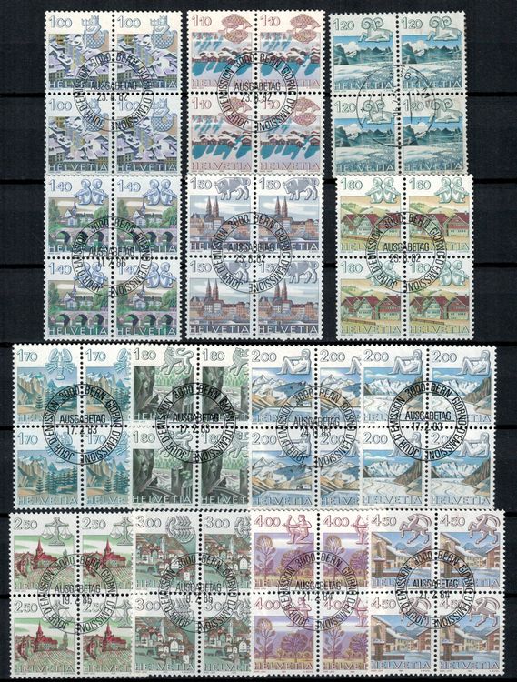 4er Block Los mit ET-Stempel / Kat. 150.- / ab 5.- (Gebraucht) in St-Légier für CHF 5 – mit ...