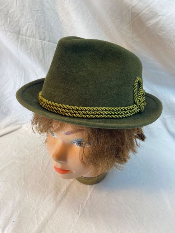 Jagdhut grün/olive - Gr. 59 / Jägerhut / Tirolerhut / Tracht (Gebraucht ...