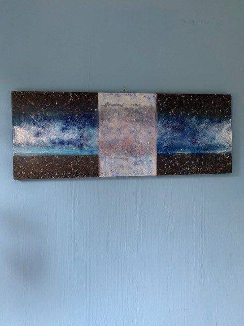 Blaues Gemälde auf Leinwand ohne Rahmen | Kaufen auf Ricardo