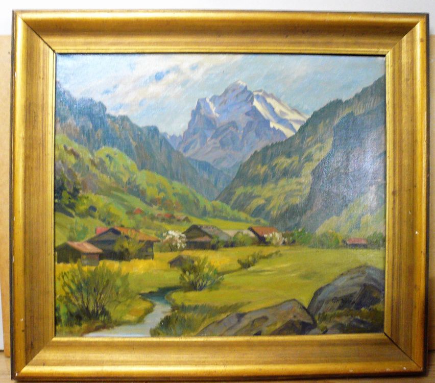 CHristian SIEGENTHALER, OelGemälde, das Thal von Grindelwald | Kaufen auf Ricardo