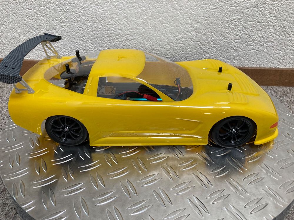 Tamiya TT-02 Chassis & Karosserie «Race Corvette Gelb» NEU! (Neu ...