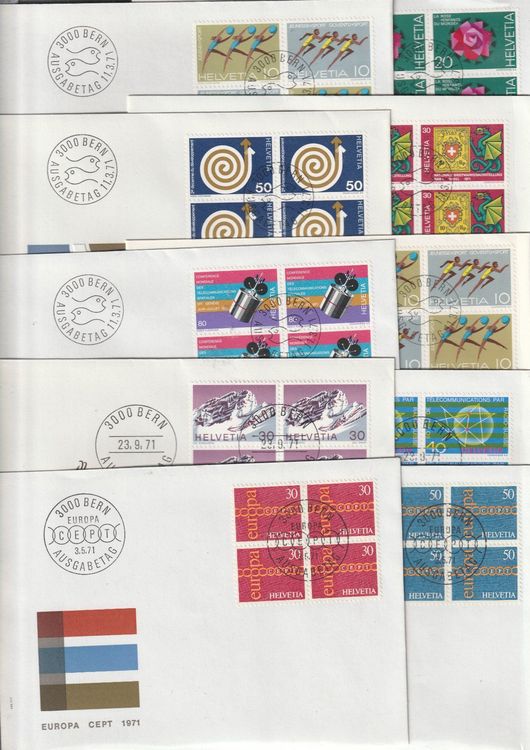 96/CH 1971 VIERERBLOCKS 10 FDC | Kaufen auf Ricardo