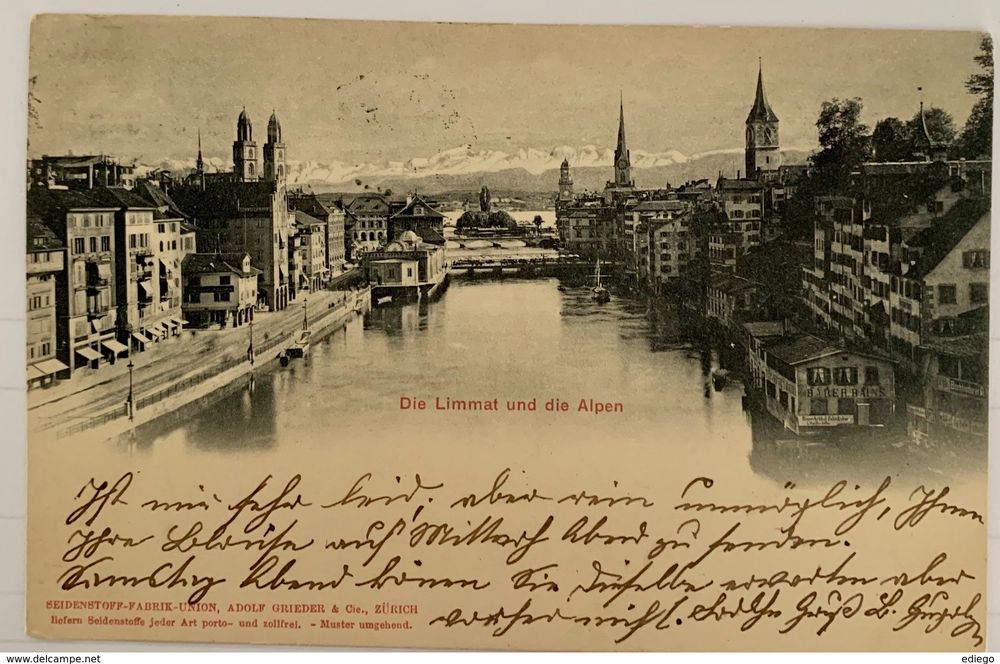 ZÜRICH: DIE LIMMAT 1902. Seltene !!! | Kaufen auf Ricardo