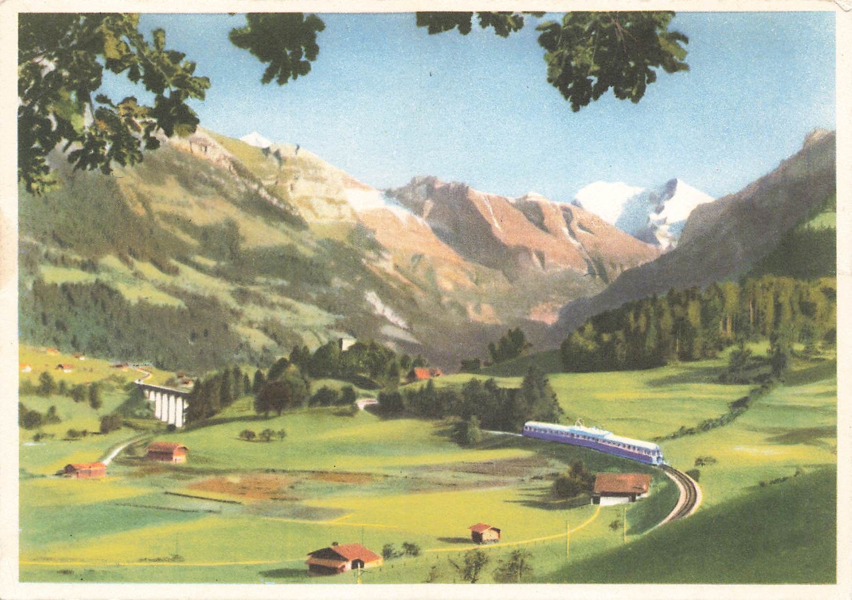 Kandertal (BE) – Zug auf der Nordrampe der Lötschbergbahn (Usato) a ...