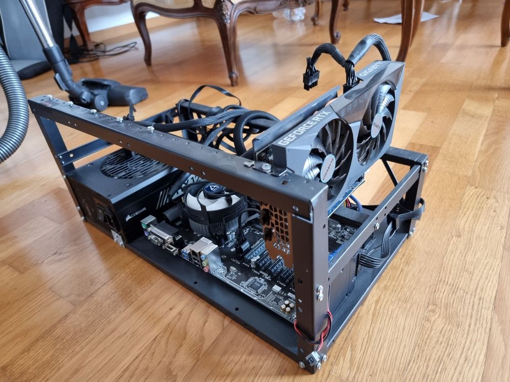 Corsair Mining Miner Rig Nvidia Rtx 3060 Ti Ssd 6x Gpu 1200w Acheter