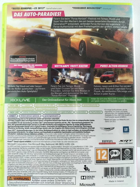 Forza Horizon (XBox 360) | Kaufen auf Ricardo