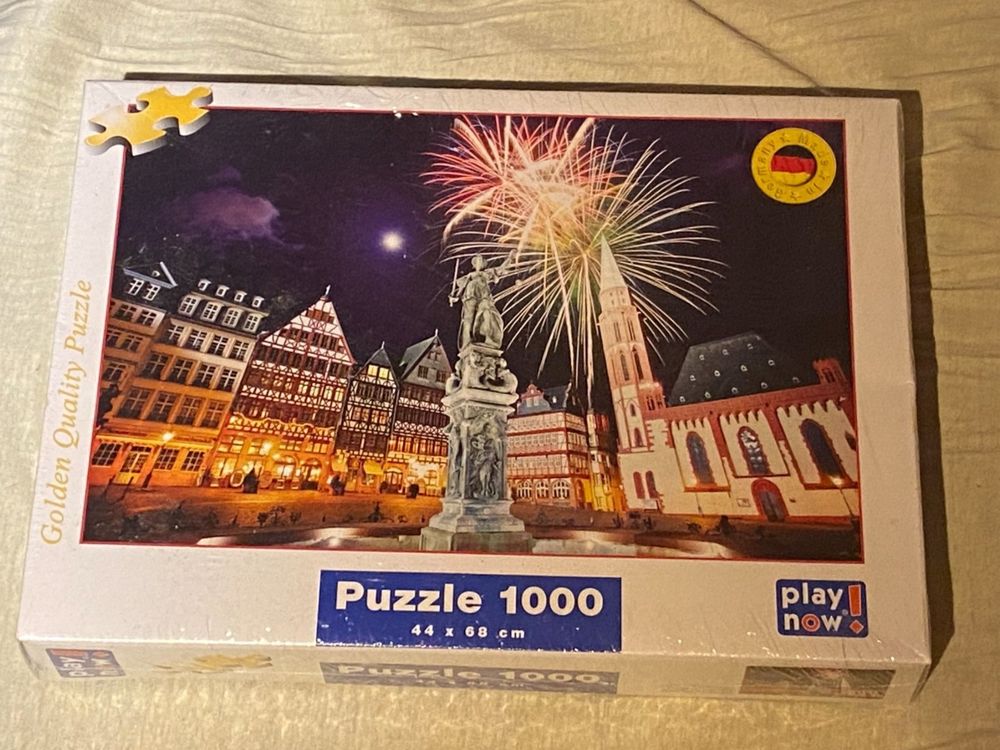 Puzzle Frankfurt Stadt mit Feuerwerk 1000 Teile (Neu und originalverpackt) in Oensingen für CHF ...