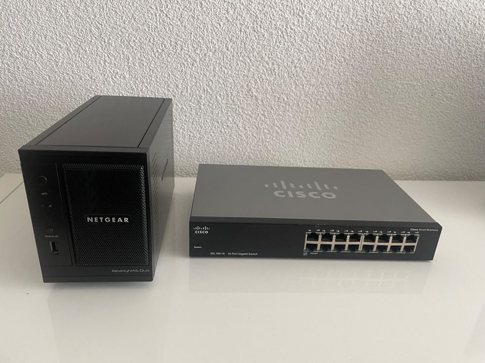 Netgear Ready NAS Duo RND2000 v2 + Cisco SG 100 - 16 (Defekt) in Lausen ...