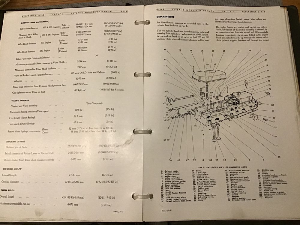 Leyland 600/680/690 Werkstatthandbuch 140 Seiten Juli 1969 (Gebraucht ...