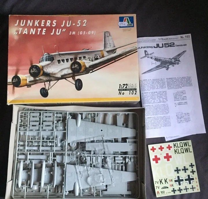 Junkers Ju-52 "Tante Ju" 3m (G5-G9) Italeri 1:72 1991 (Neu (gemäss Beschreibung)) in Geneve für ...