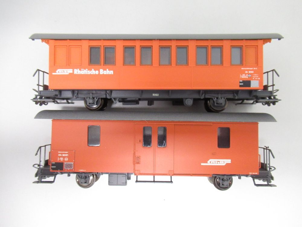 Bemo 3230 190+2265 Mannschafts-+ Materialwagen RhB DC GS H0m (Gebraucht ...