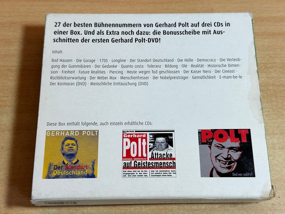 Gerhard Polt – Bühnen-Box - 3 CD & DVD (Gebraucht) in Rikon im Tösstal ...