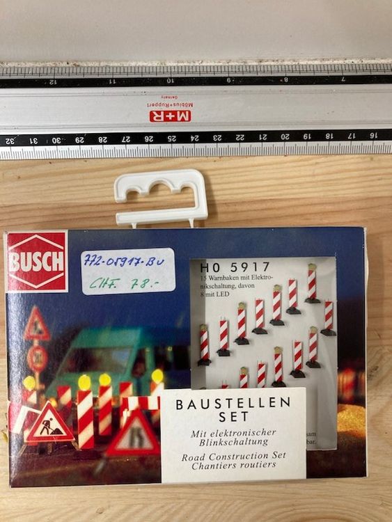 Busch H0 5917 Baustellen Set mit elektr. Blinkschaltung (Neu und ...