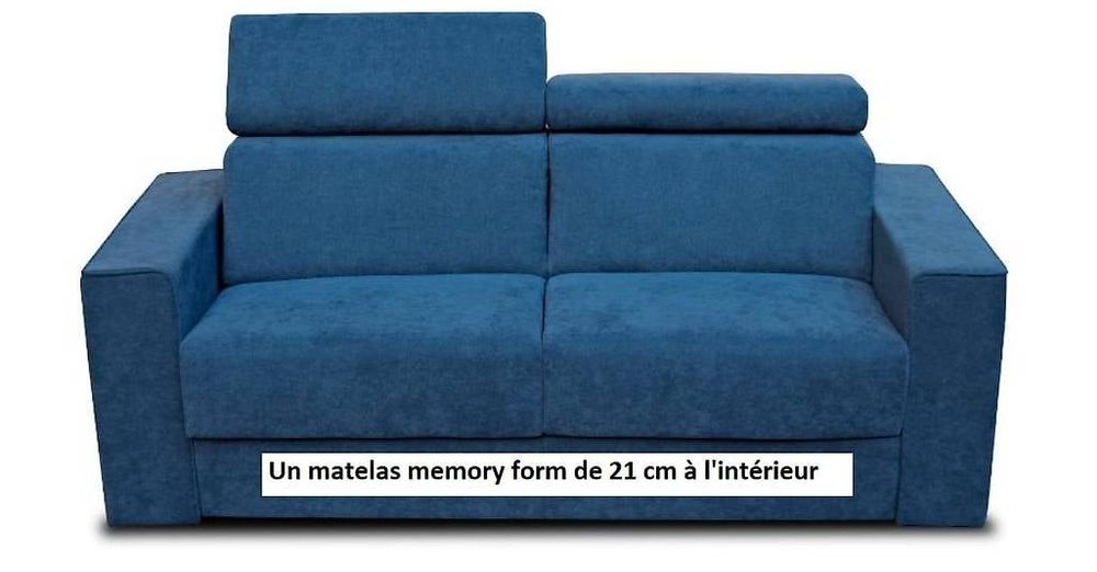 Canapé lit avec matelas de 21 cm et memory form (Neuf avec emballage d ...