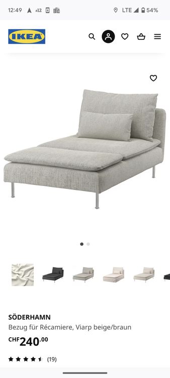 Söderhamn Bezug für Recamiere, Viarp beige/braun - wie neu! (Neu ...