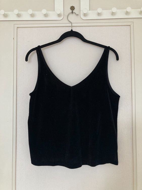 Schwarzes Samt Top, Gr.S | Kaufen auf Ricardo