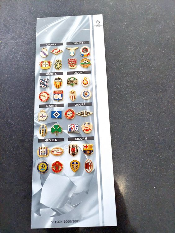 Pin Set UEFA Champions League Saison 2000/01 limitiert 1000 (Gebraucht ...