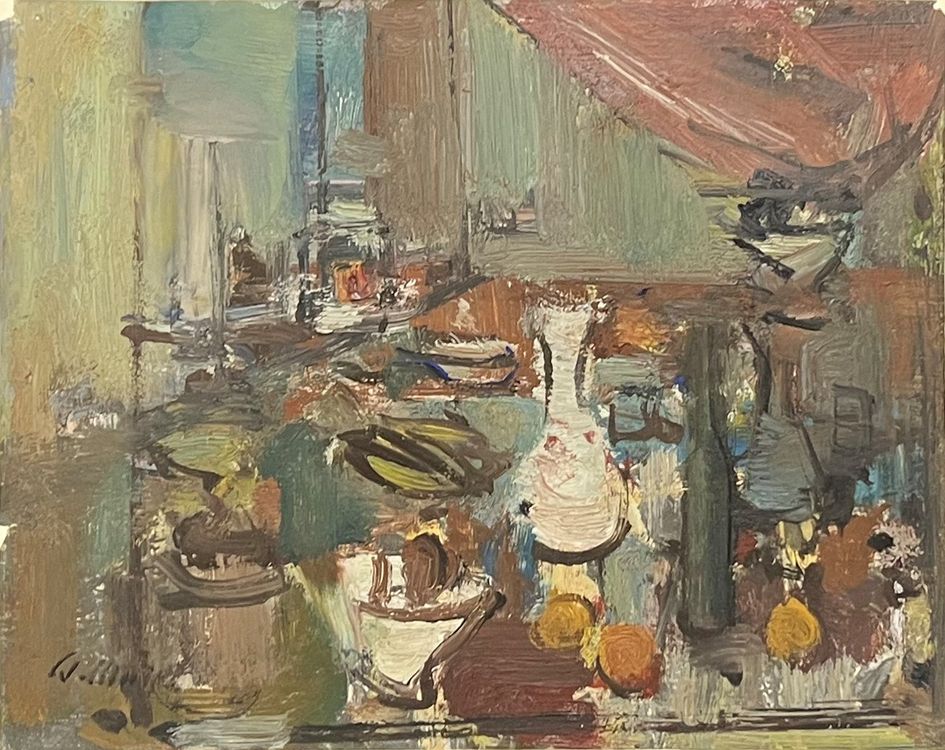 Walter Emil Müller. Stillleben mit Vasen. Öl auf Papier. (Gebraucht) in Zumikon für CHF 115 ...