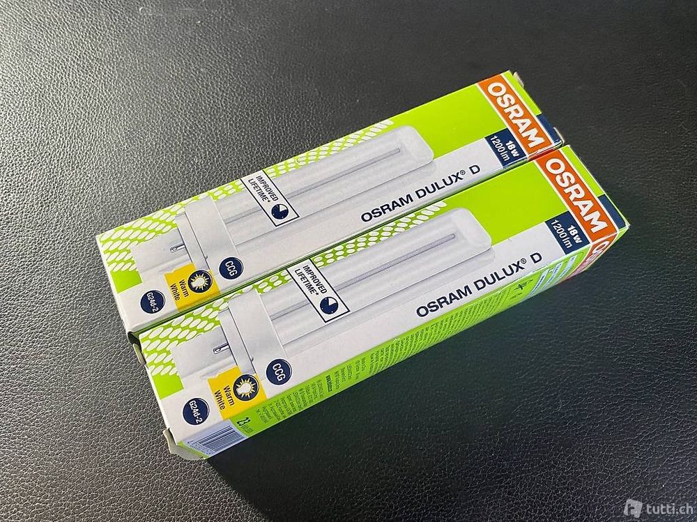 2x Osram Dulux D 18w 1200 lm 3000K (Neu) (Neu und originalverpackt) in Winterthur für CHF 9 ...