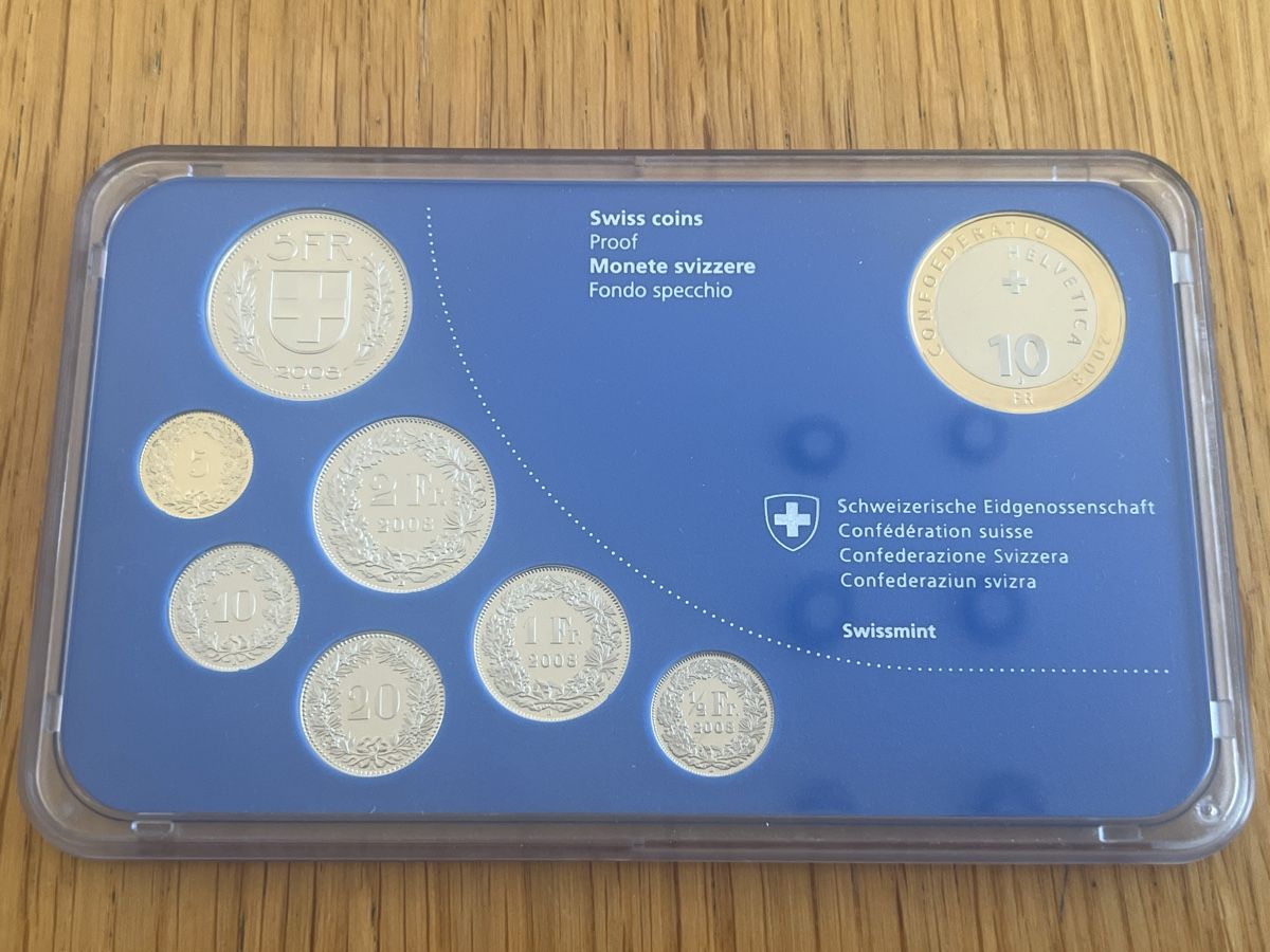 Monete Svizzere Proof 2008, Fondo Specchio ️🎁 (Neu und originalverpackt ...
