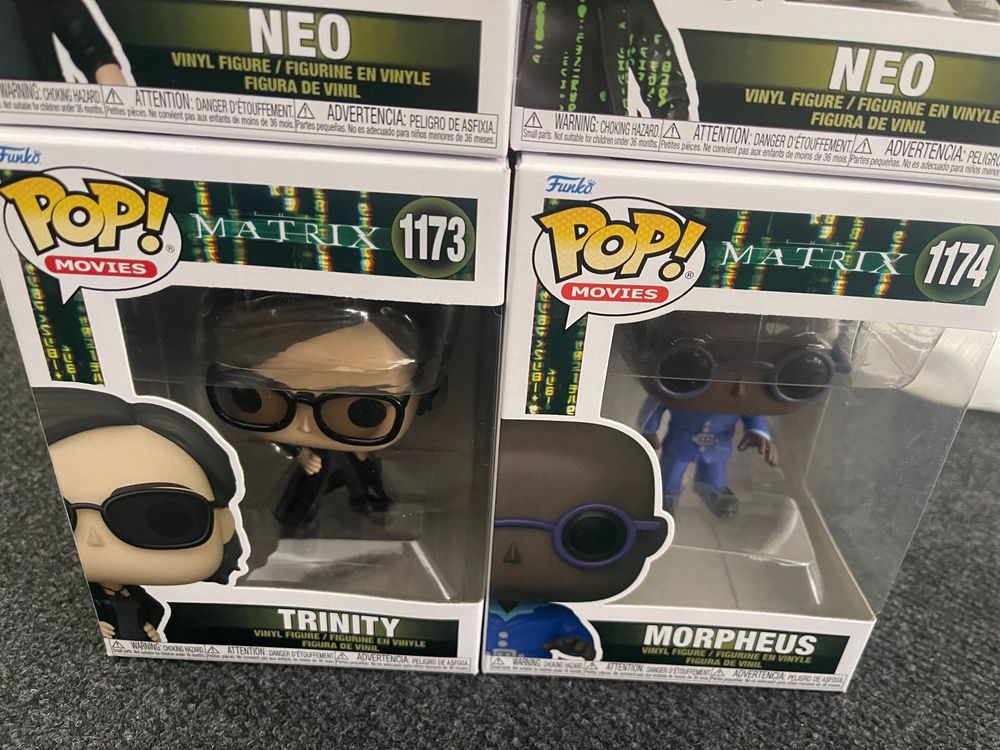 Funko Pop Matrix Lot Neo glows in the Dark Trinity Morpheus (Neu und ...