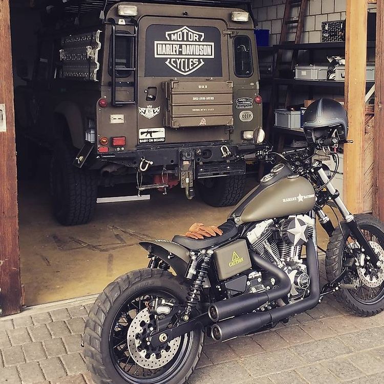Harley-Davidson Dyna Lowrider Umbau Army Look (Gebraucht) in Rickenbach ...