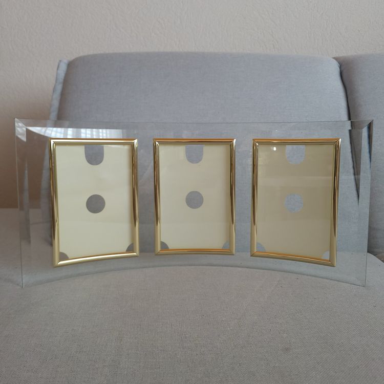 80-90er Jahren / Gebogener Plexiglasrahmen für 3 Fotos (Gebraucht) in ...