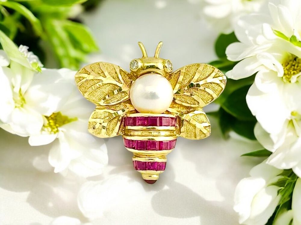 Rubin - Diamant - Perlen - Brosche (Gebraucht) in Zuzwil SG für CHF 680 ...