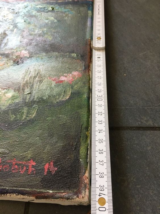 Gemälde Landschaftsbild signiert Leinwand ungerahmt | Kaufen auf Ricardo